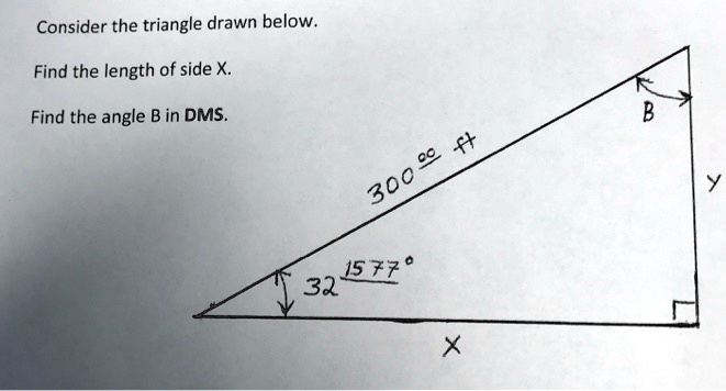 SOLVED:Consider the triangle drawn below. Find the length of side X ...