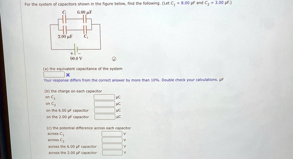 for the system of capacitors shown in the figure below find the ...