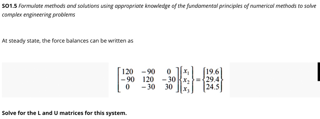 SOLVED: so1.5 Formulate methods and solutions using appropriate ...