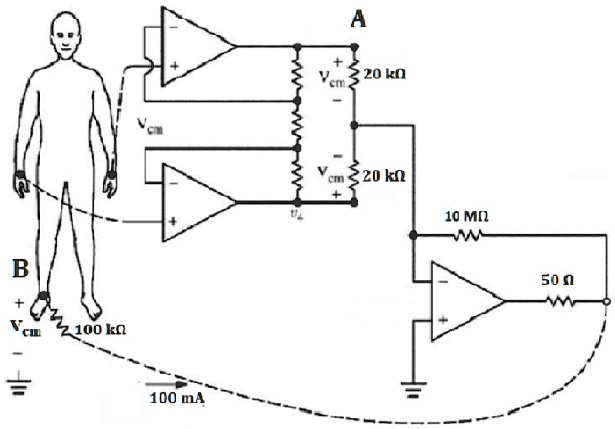 SOLVED: In the circuit below, by moving the voltage value of Vcm ...