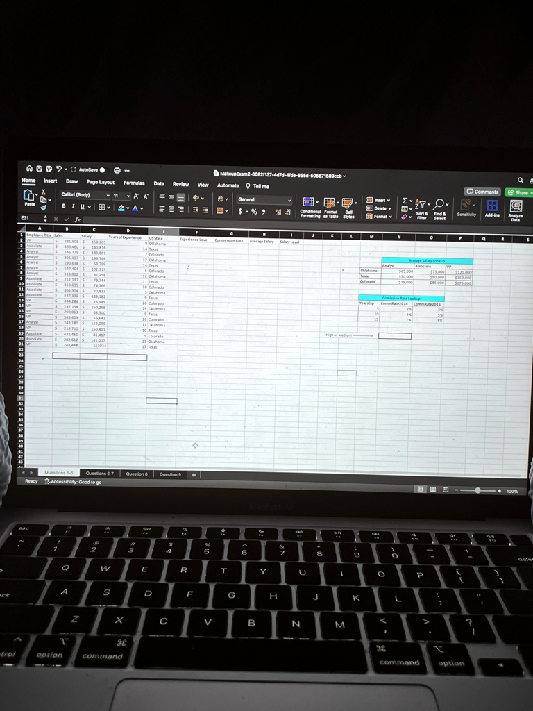 a make a table with cells a1 to a21 with the name emptable a heading ...
