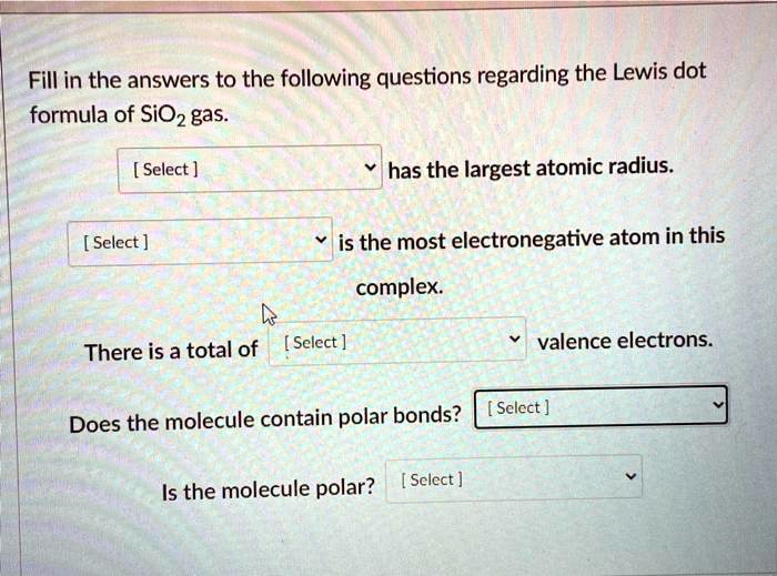 SOLVED:Fill in the answers to the following questions regarding the ...