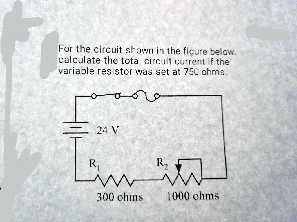 SOLVED: For the circuit shown in the figure below: calculate the total circuit current if the ...