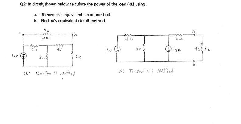SOLVED: Q2: In the circuit shown below, calculate the power of the load ...
