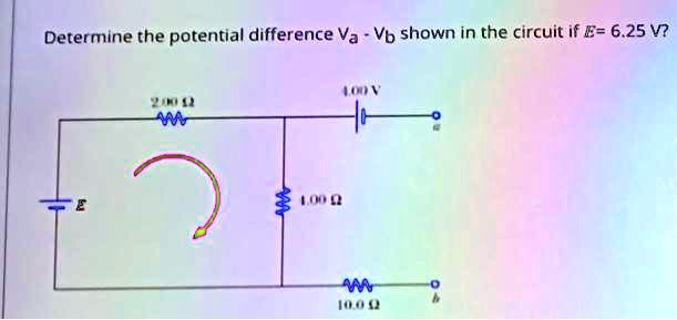 Determine the potential difference Va Vb shown in the… - SolvedLib