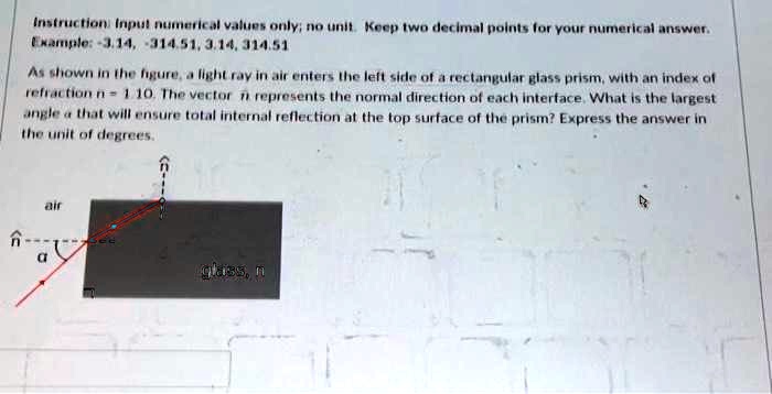 instruction input numerical values only no unit keep two decimal points for your numerical ...