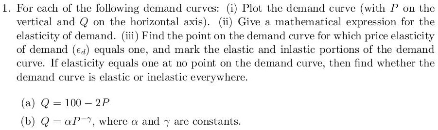 SOLVED: vertical and Q on the horizontal axis. ii Give a mathematical expression for the ...