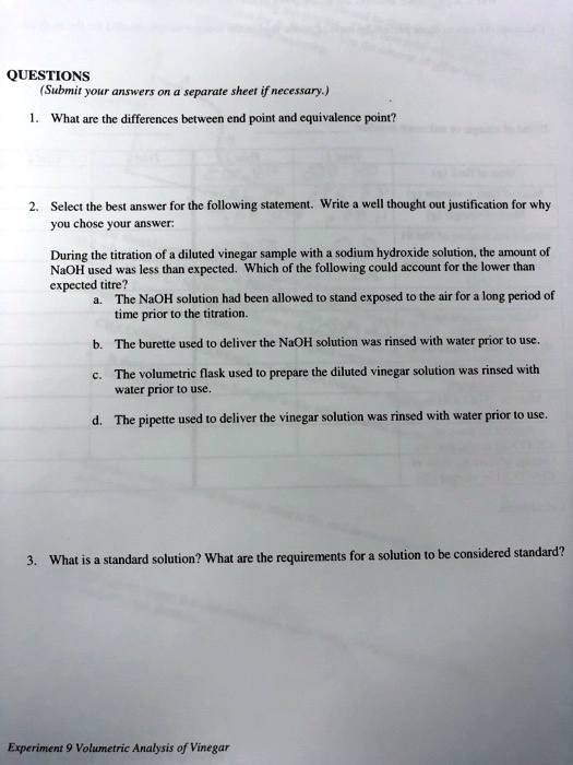 SOLVED: QUESTIONS (Submit Your answers on a separate sheet if necessary-) What are the ...
