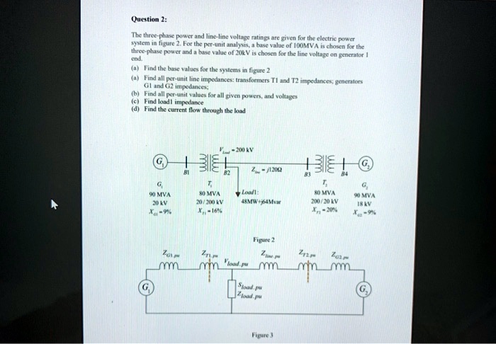 SOLVED: The three-phase power and line-line voltage ratings are given for the electric power ...