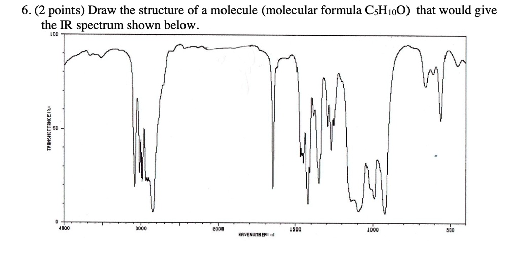 SOLVED: Draw the structure of a molecule (molecular formula C6H10O ...