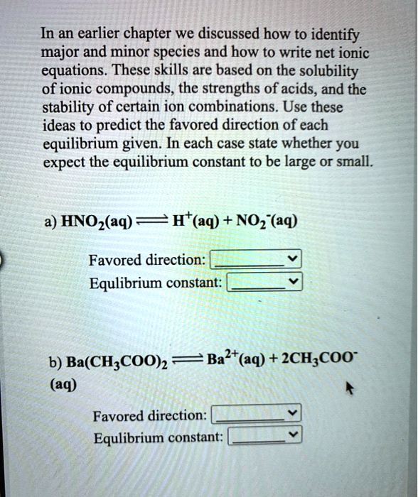 in an earlier chapter we discussed how to identify major and minor ...