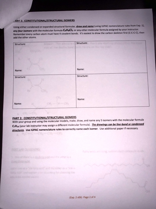 there are many c2h5on isomers draw the expanded and skeletal structure of at least four part 1 ...