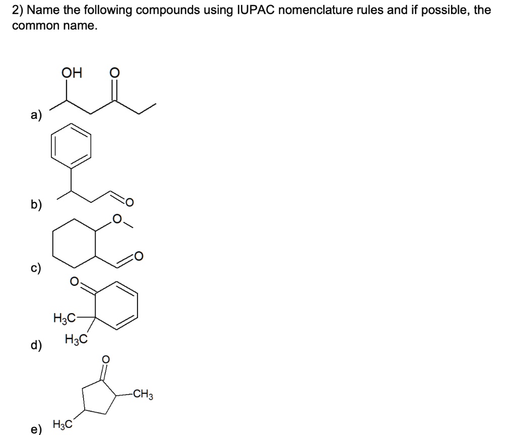 SOLVED: a) hydroxide b) No compound provided c) No compound provided d ...