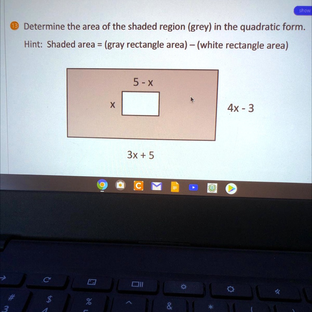 SOLVED: 'Determine the area of the shaded region (grey) in the ...