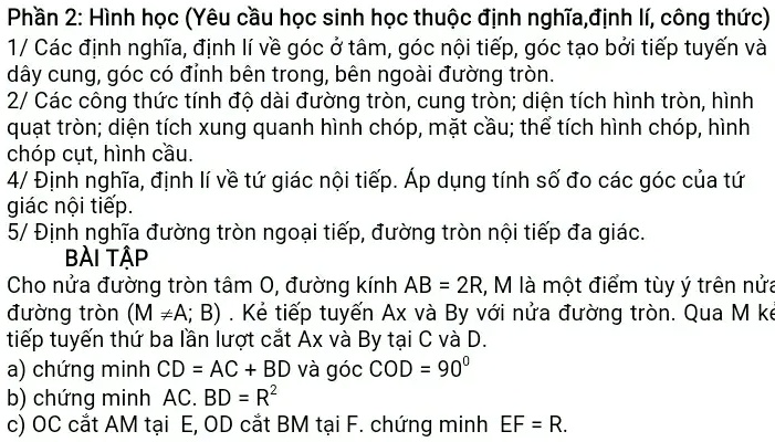 SOLVED: Part 2: Geometry (Requirements for students to learn ...