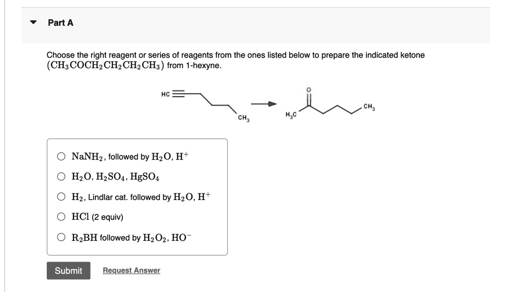 SOLVED: Choose the right reagent or series of reagents from the ones ...