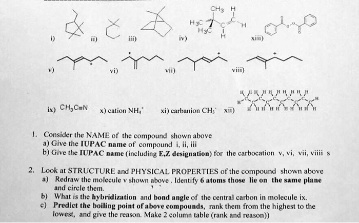 ch3 h3c hac chcan x cation nh xi carbanion ch consider the name of the ...