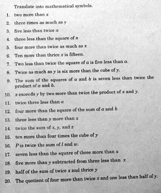 SOLVED Translate Into Mathematical Symbols No More Than Three Times solved-translate-into-mathematical-symbols-no-more-than-three-times