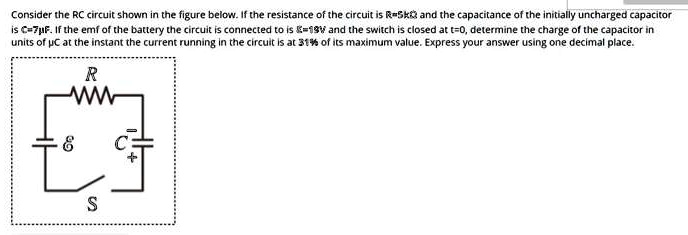 SOLVED: Consider the RC circuit shown in the figure below. If the resistance of the circuit is R ...