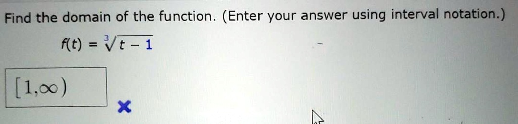 SOLVED: Find the domain of the function. (Enter your answer using ...