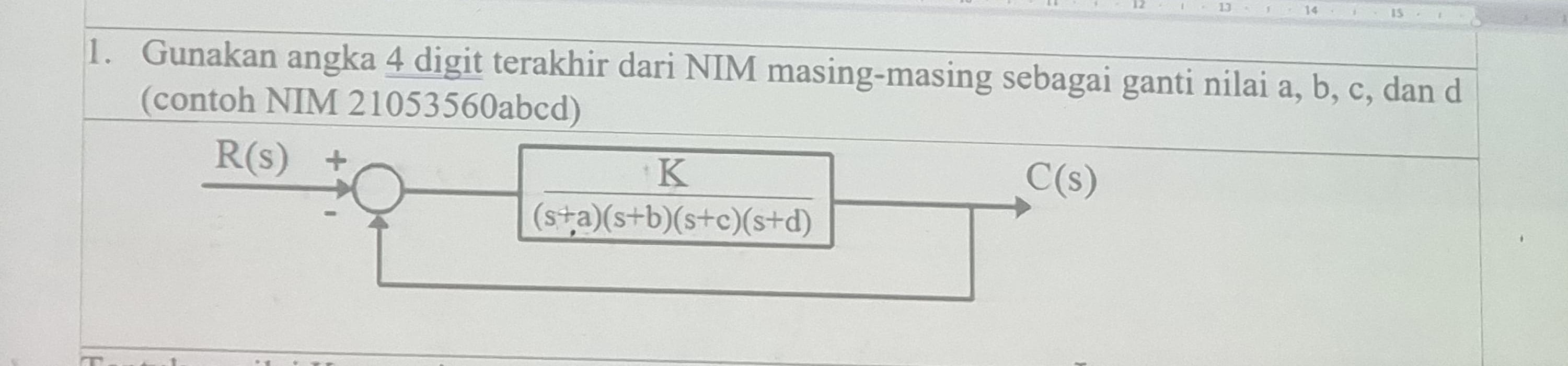 1 gunakan angka 4 digit terakhir dari nim masing masing sebagai ganti ...
