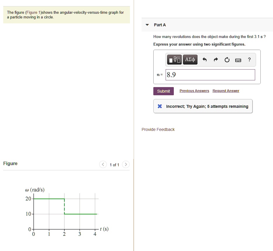 the figure figure 1jshows the angular velocity versus time graph for particle moving in circle ...