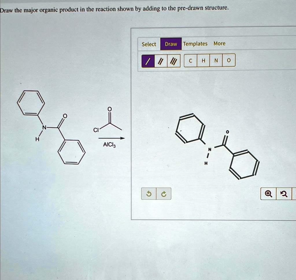 Draw the major organic product in the reaction shown by...