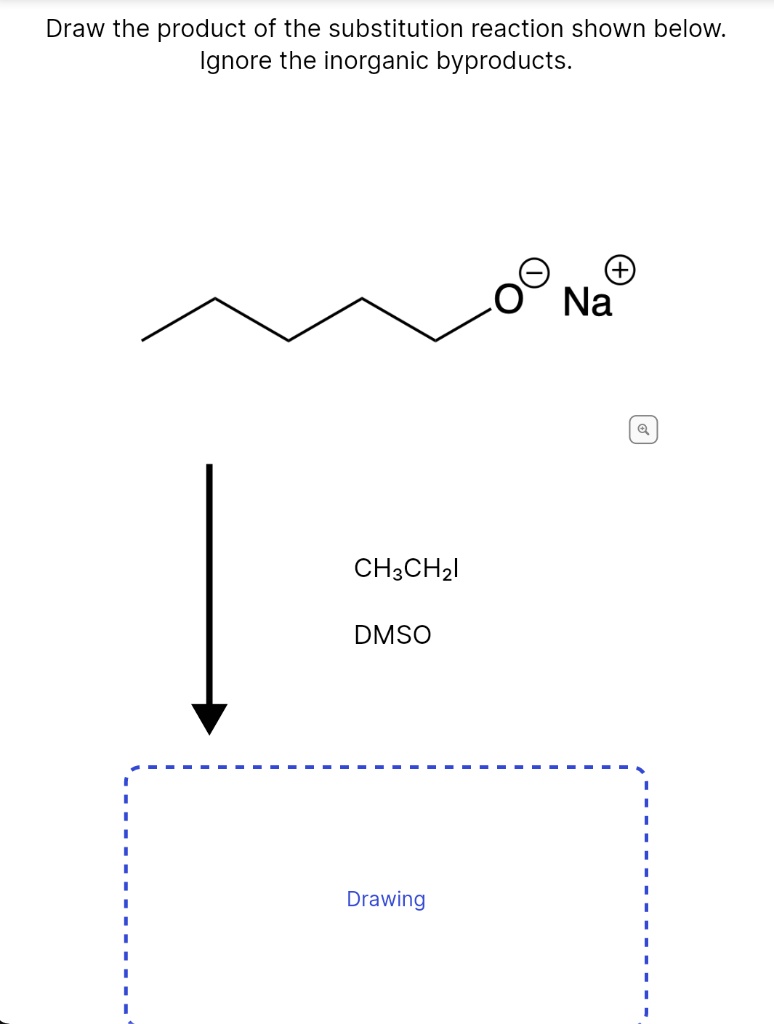 SOLVED: Draw the product of the substitution reaction shown below ...