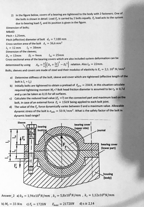 VIDEO solution: In the figure below, covers of a bearing are tightened ...