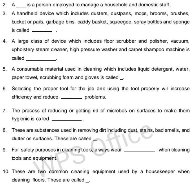 2. A is a person employed to manage a household and domestic staff. 3 ...