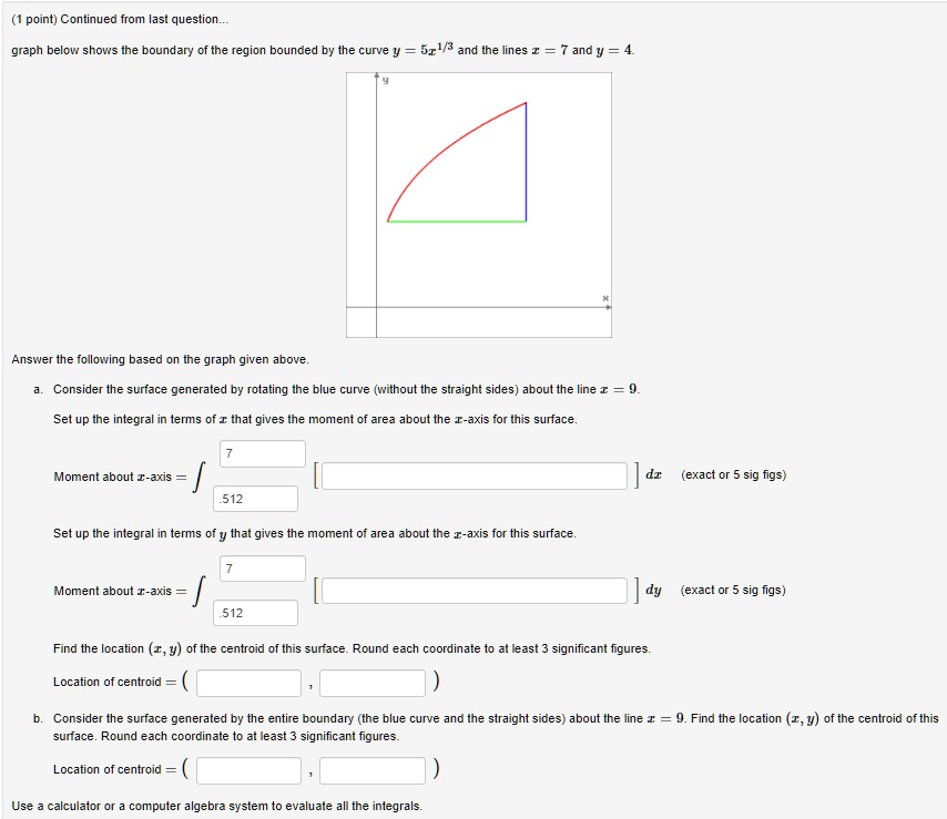 SOLVED: The graph below shows the boundary of the region bounded by the ...