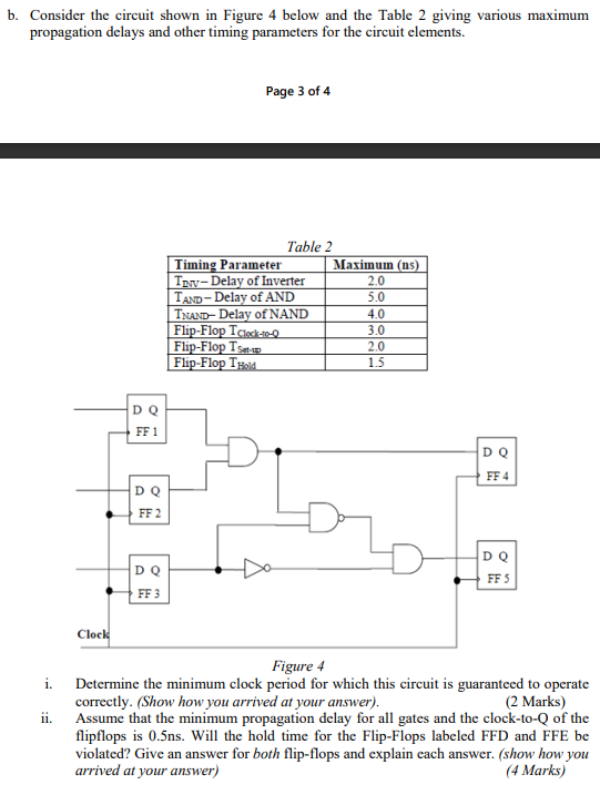 b. Consider the circuit shown in Figure 4 below and the Table 2 giving various maximum ...