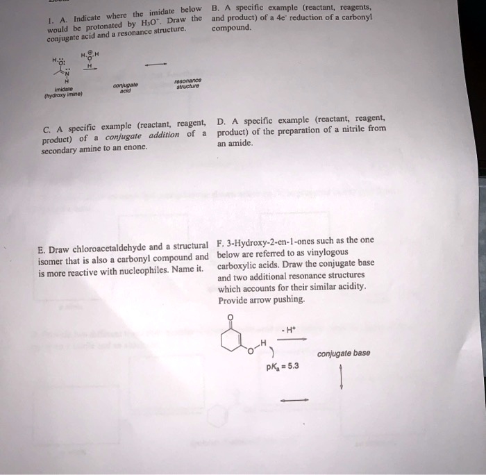 SOLVED: Specific example (reactant; reagents; product) of 4th reduction of carbonyl protonated ...