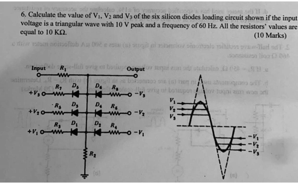 please clear solution i want it by handwriting 6calculate the value of viv and v3 of the six ...