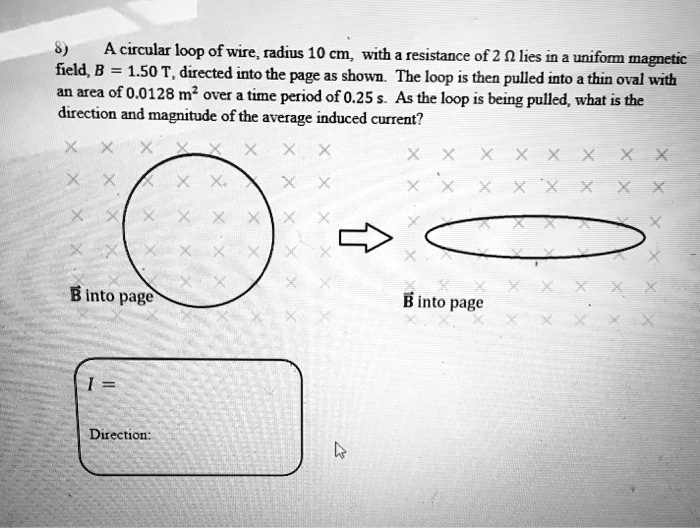 SOLVED: A circular loop of wire, radius 10 cm; with resistance of 2 0 lies in unifon magnetic ...