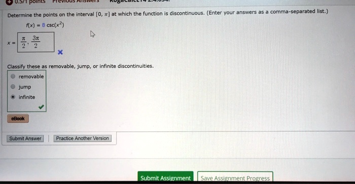 ush points diccontinuous enter your answers 05 comma separated list ...