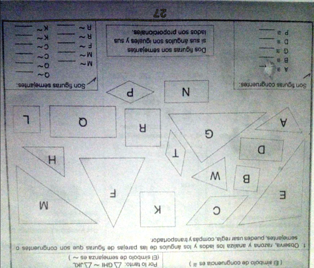SOLVED: observa razona y analiza los lados y los ángulos de las parejas ... SOLVED: observa razona y analiza los lados y los ángulos de las parejas ...