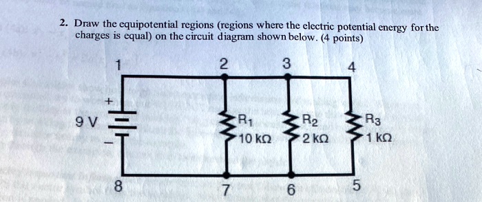 Draw the equipotential regions (regions where the electric potential ...
