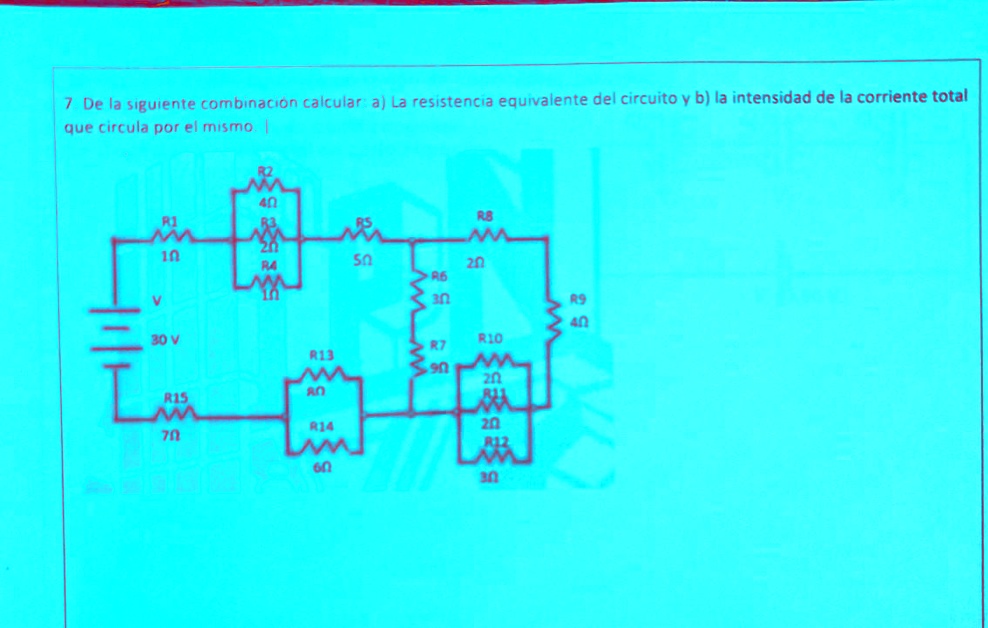SOLVED: de la siguiente combinación calcular: a) la resistencia ...