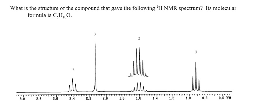 SOLVED: What is the structure of the compound that gave the following ...
