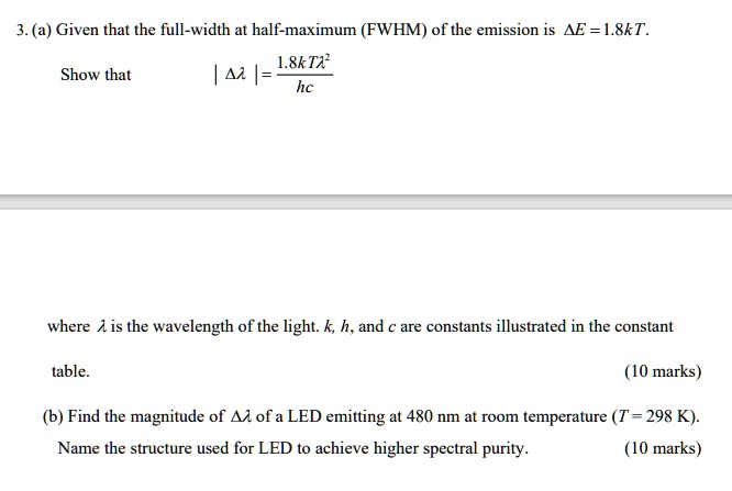SOLVED: I need some help with the full step. 3. (a) Given that the full ...