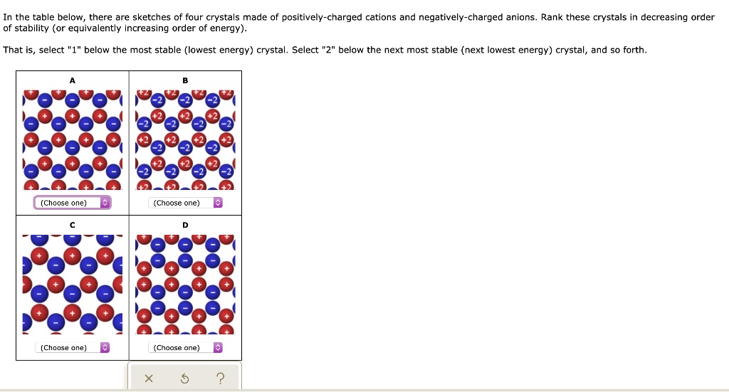 in the table below there are sketches of four crystal made of ...