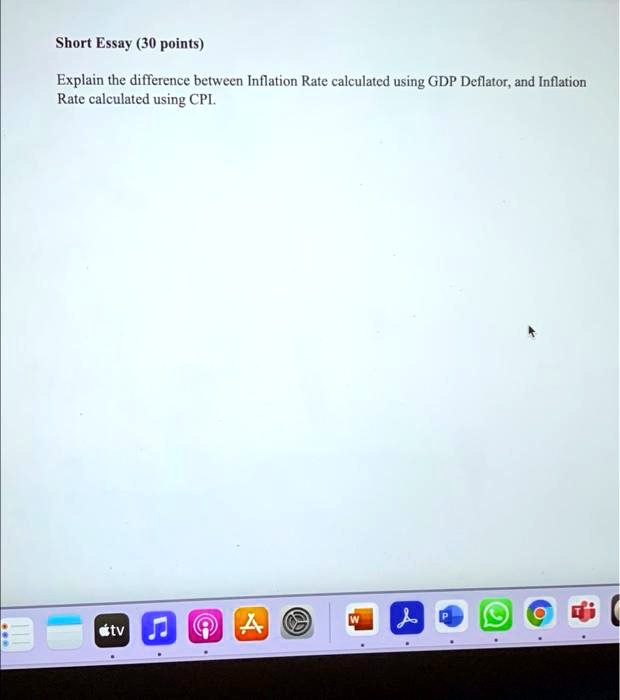 SOLVED: Short Essay (30 points) Explain the difference between ...