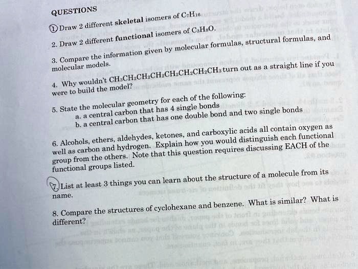 SOLVED: QUESTIONS: Isomers of CH4 have different skeletal structures ...