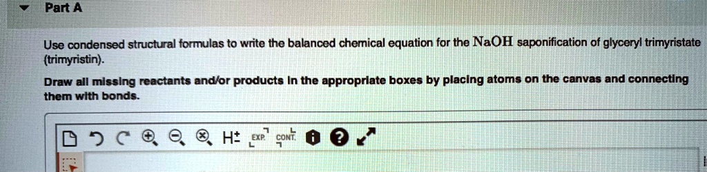 part a use condensed structural formulas to write the balanced chemical ...