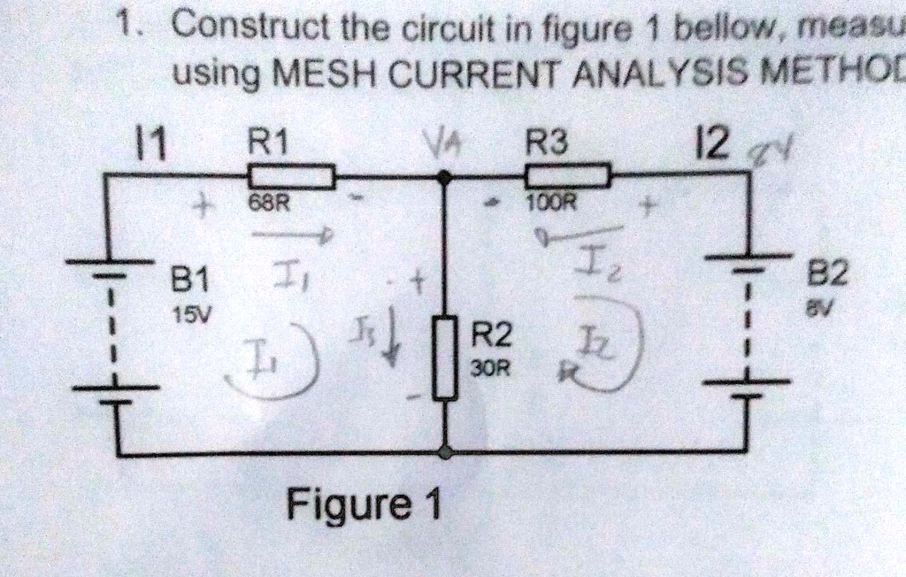 Solved Texts Mesh Current Analysis Calculate I1 And I2 1 Construct 0743