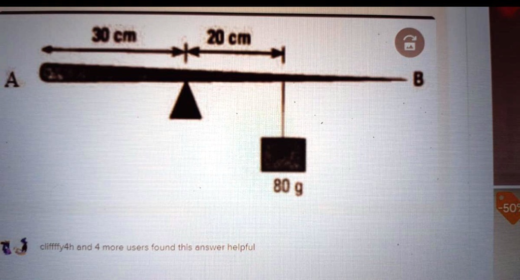 SOLVED: 'A non uniform rod of mass 100 g is balanced as shown. Where ...