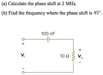 SOLVED: a Calculate the phase shift at 2 MHz b) Find the frequency ...