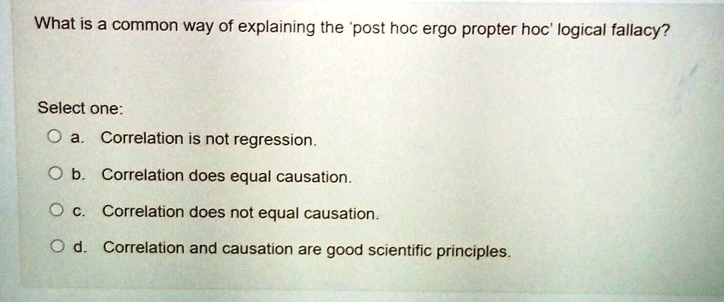 SOLVED: Which of the following options is the correct answer? What is a ...