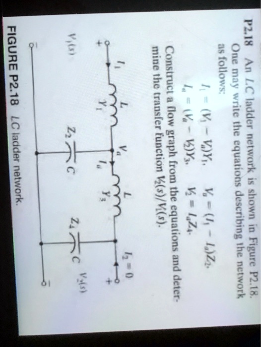 P2.18 An LC ladder network is shown in Figure P2.18. One may write the ...